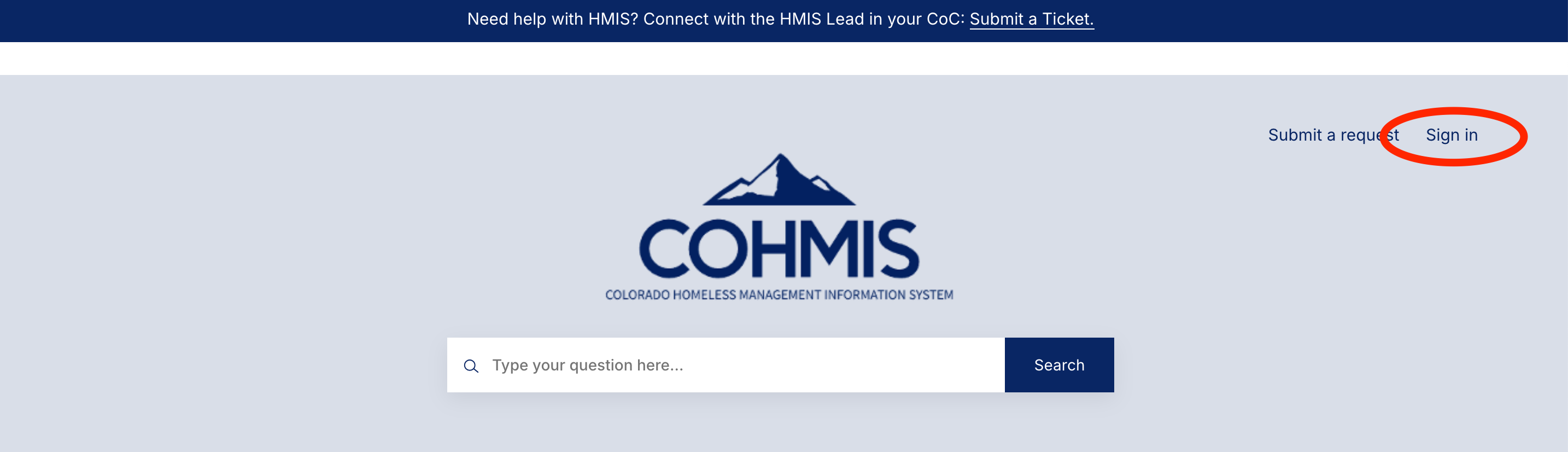 How to Submit a Ticket – COHMIS
